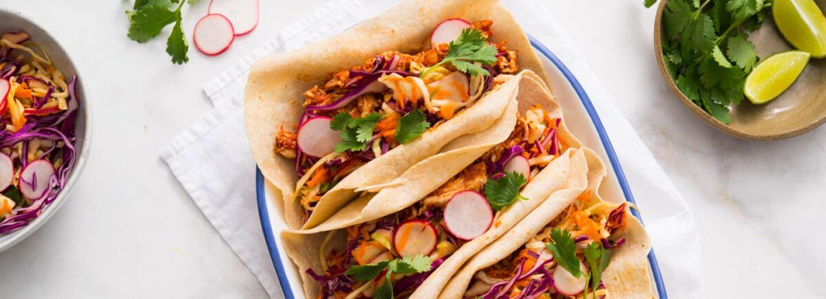 Pulled Chicken Taco Wraps | Low-carb Recipe